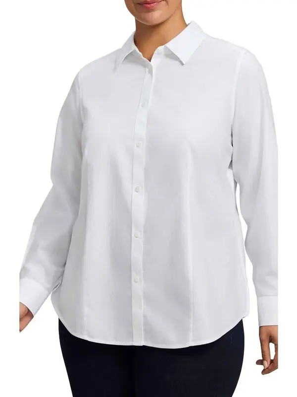 Foxcroft Dianna Non-iron Button-up Shirt - White