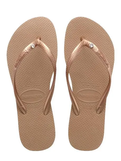 Havaianas Slim Crystal Flip-flop - Rose Gold