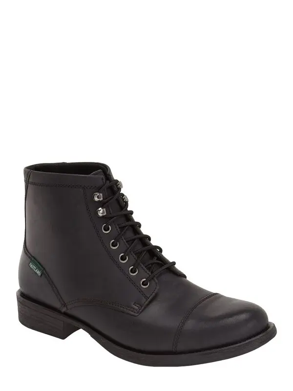 Eastland High Fidelity Cap Toe Boots - Black Leather