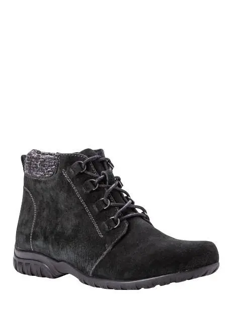 PROPET Delaney Water Resistant Bootie - Black Suede