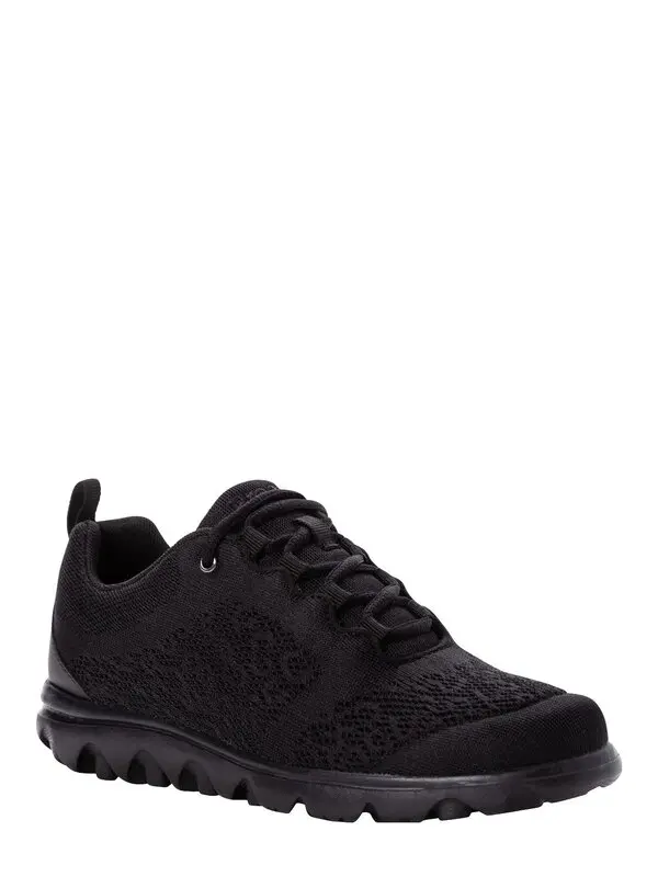 PROPET Travelactiv Knit Lace-up Sneakers - All Black