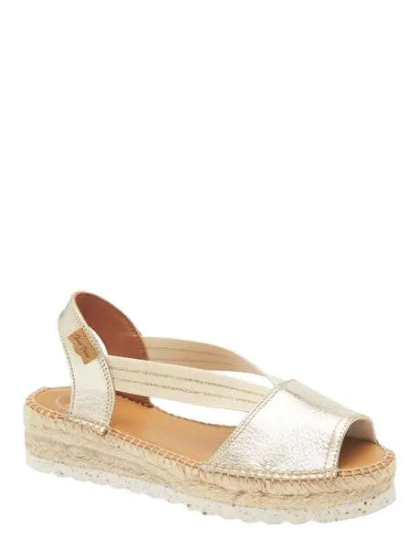 TONI PONS Estel Espadrille Wedge Sandal - Platinum