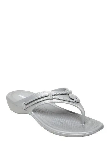Minnetonka Silverthorne Prism Waterproof Flip Flop - Grey