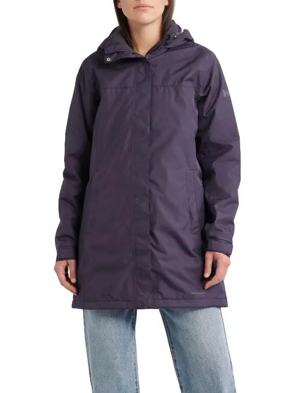 Helly Hansen Aden Hooded Waterproof Insulated Rain Jacket - Black Grape