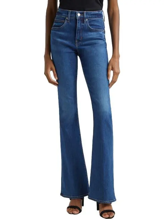 Veronica Beard Beverly High-rise Flare Jeans - Bright Blue