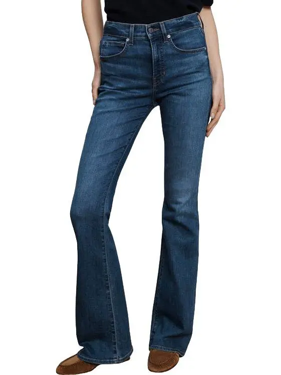Veronica Beard Beverly High-rise Flare Jeans - Bright Blue