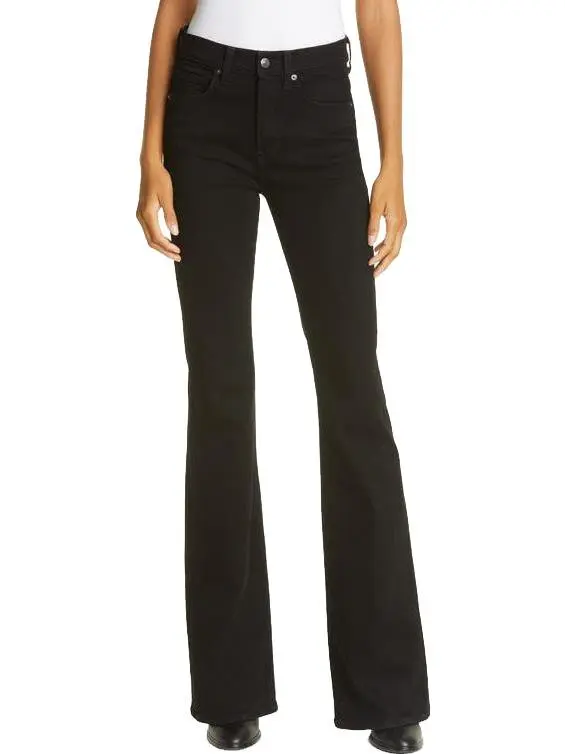 Veronica Beard Beverly High-waist Flare Leg Jeans - Onyx