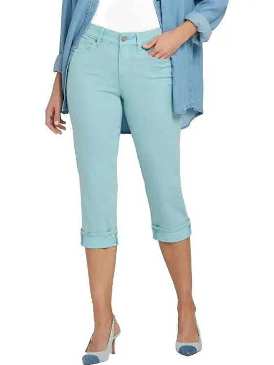 NYDJ Marilyn Straight Leg Capri Jeans - Aqua Haze
