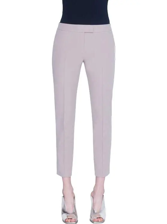 Akris Frankie Cropped Stretch Cotton Pants - Sand