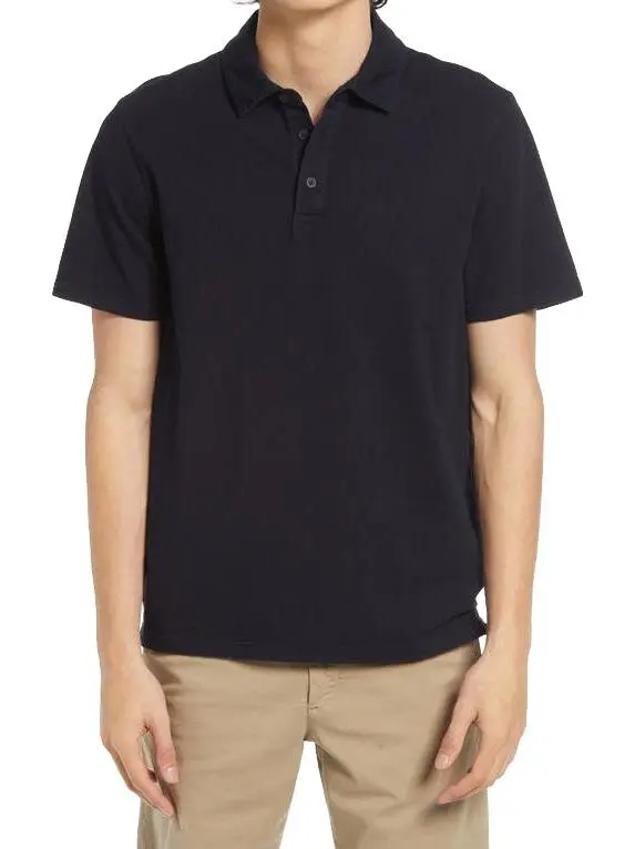 Vince Regular Fit Garment Dyed Cotton Polo - Washed Coastal