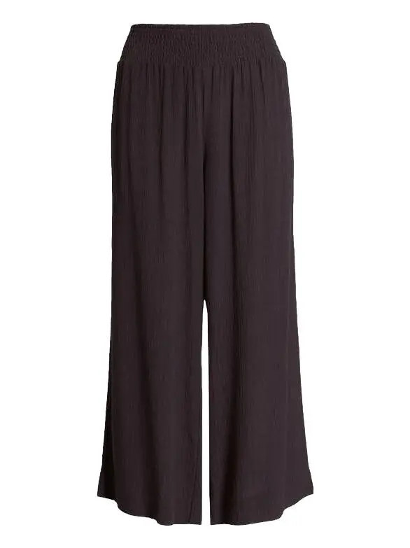 Tommy Bahama Caicos Crinkle Crop Pants - Black
