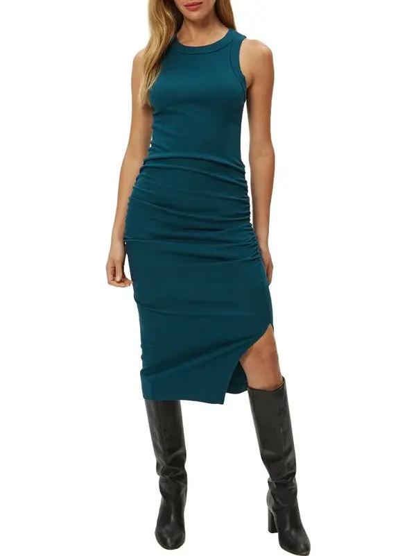 Michael Stars Wren Side Slit Midi Dress - Rainforest