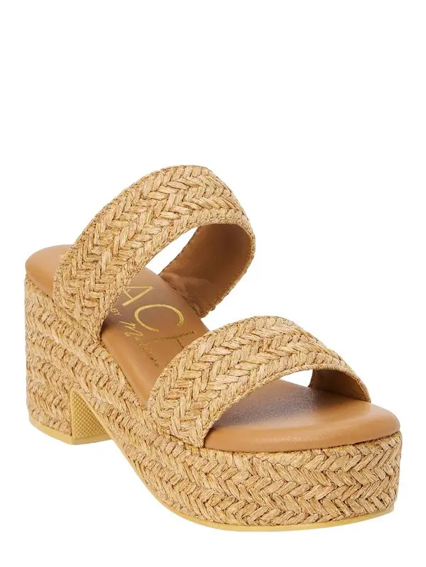 Matisse Ocean Ave Espadrille Platform Slide Sandal - Camel