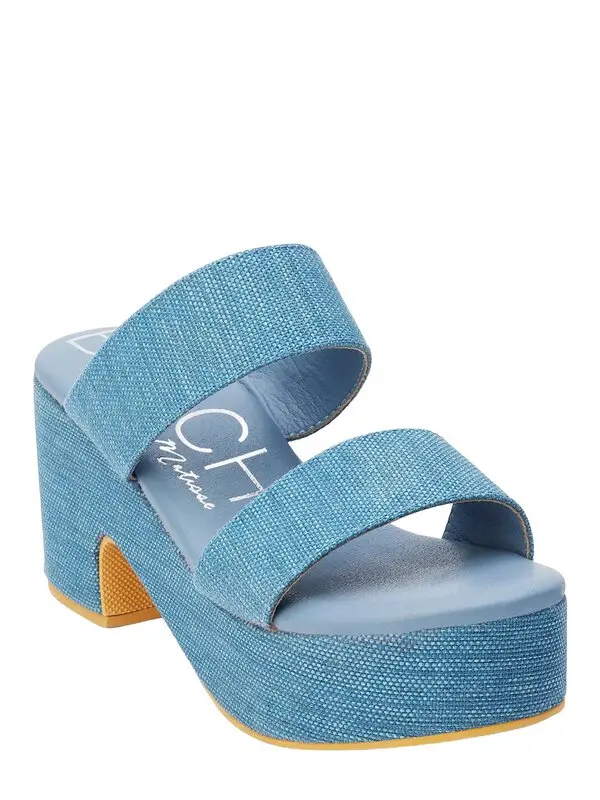 Matisse Ocean Ave Espadrille Platform Slide Sandal - Denim