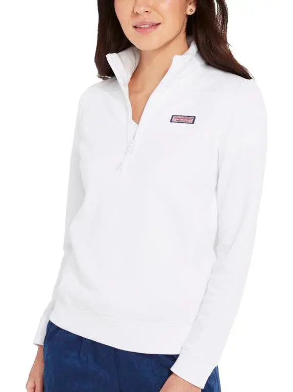 Vineyard Vines Shep Quarter-zip Knit Shirt - White Cap
