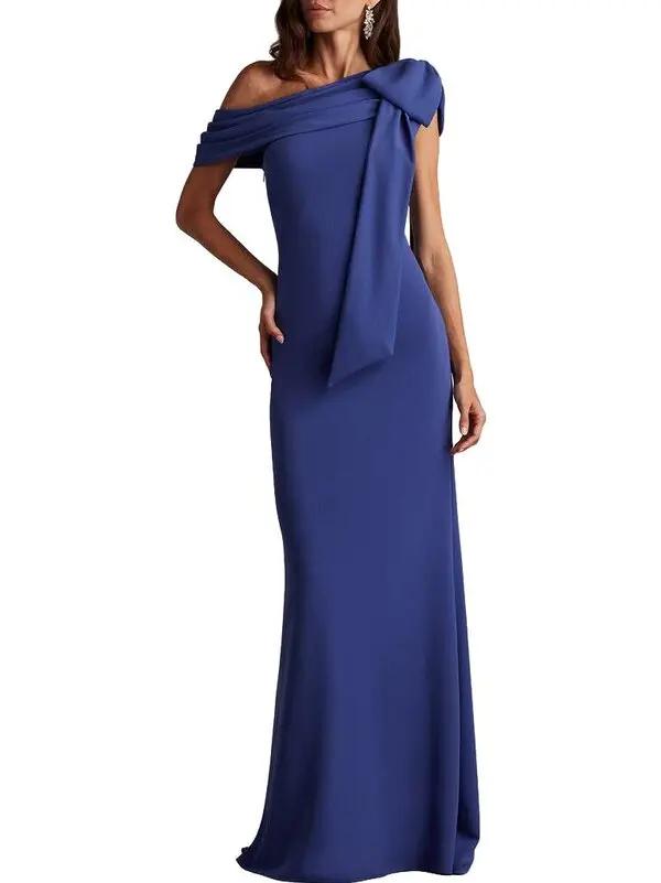 Tadashi Shoji One-shoulder Column Gown - Violet