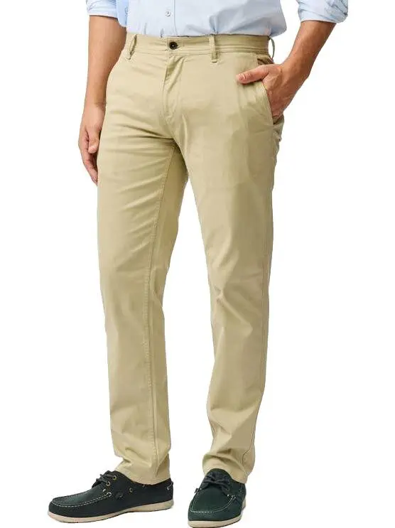 Rodd & Gunn Thomas Road Stretch Cotton Flat Front Chinos - Natural