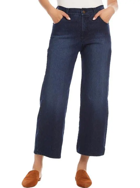 Karen Kane High-waist Wide Leg Jeans - Denim