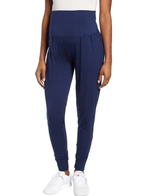 ANGEL MATERNITY Tapered Lounge Pants - Navy