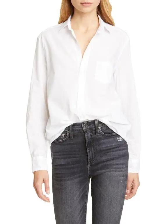 Frank & Eileen Eileen Relaxed Cotton Button-up Shirt - White