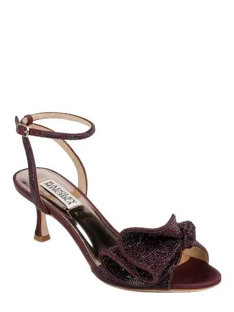 Badgley Mischka Remi Sandal - Wine Satin