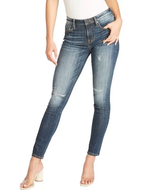 VIGOSS Jagger Distressed Skinny Jeans - Dark Wash