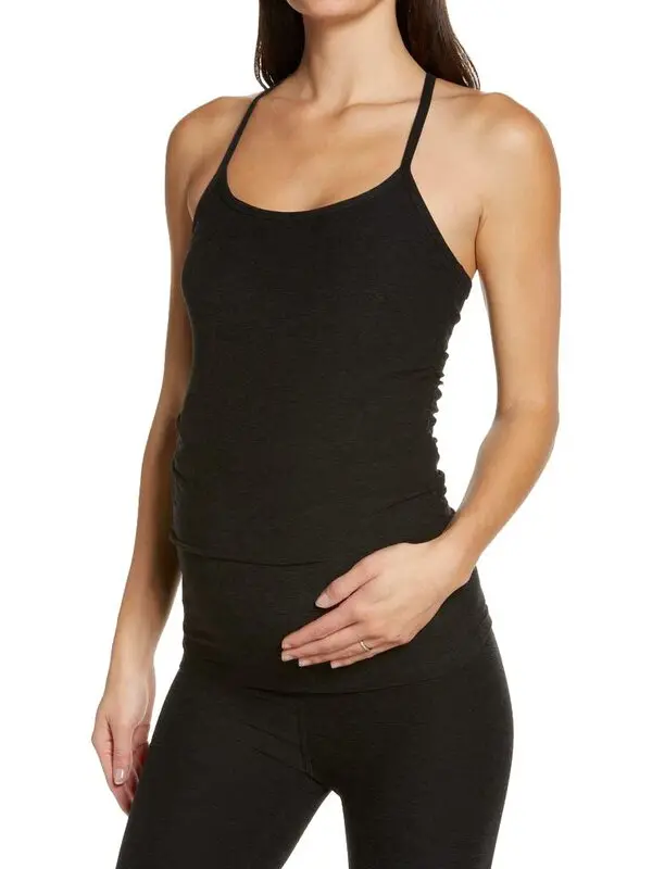 Beyond Yoga Maternity Racerback Tank - Darkest Night