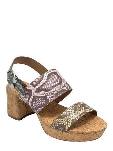 Aerosoles Platform Slingback Sandal - Multi Snake Print