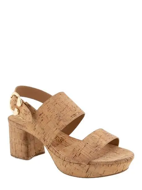 Aerosoles Platform Slingback Sandal - Natural Cork