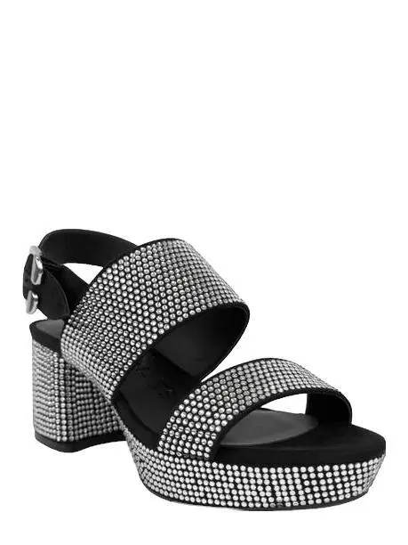 Aerosoles Platform Slingback Sandal - Silver/black
