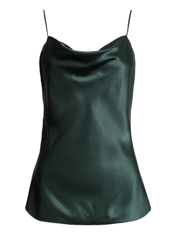 Cinq À Sept Marta Silk Camisole - Deep Malachite