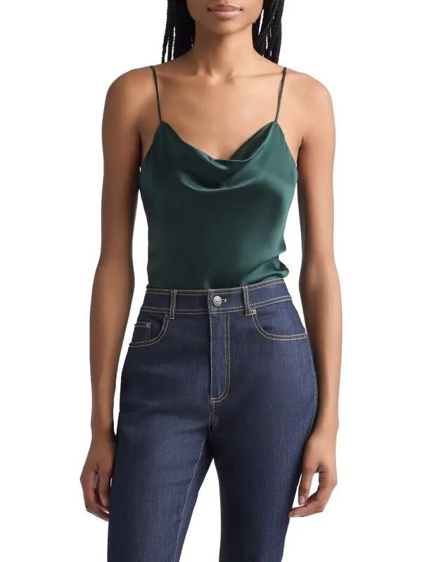 Cinq À Sept Marta Silk Camisole - Deep Malachite