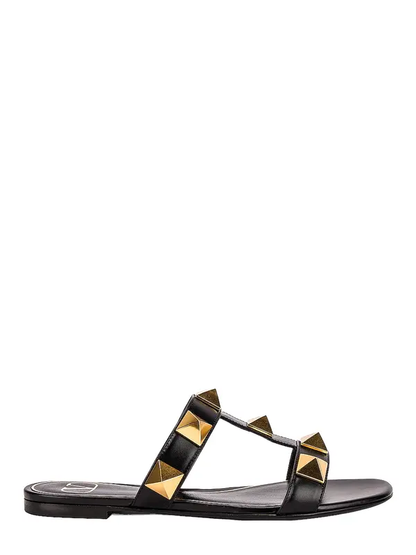 Valentino Garavani Roman Stud Slides - Nero