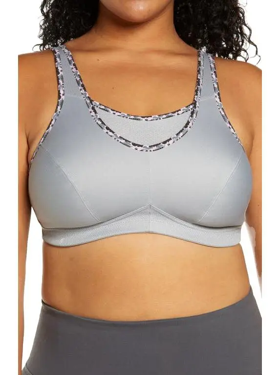 GLAMORISE No-bounce Camisole Sports Bra - Silver
