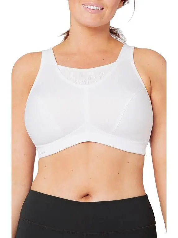 GLAMORISE No-bounce Camisole Sports Bra - White