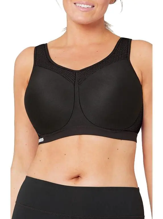 GLAMORISE Seamless Underwire High Impact Sports Bra - Black Sport