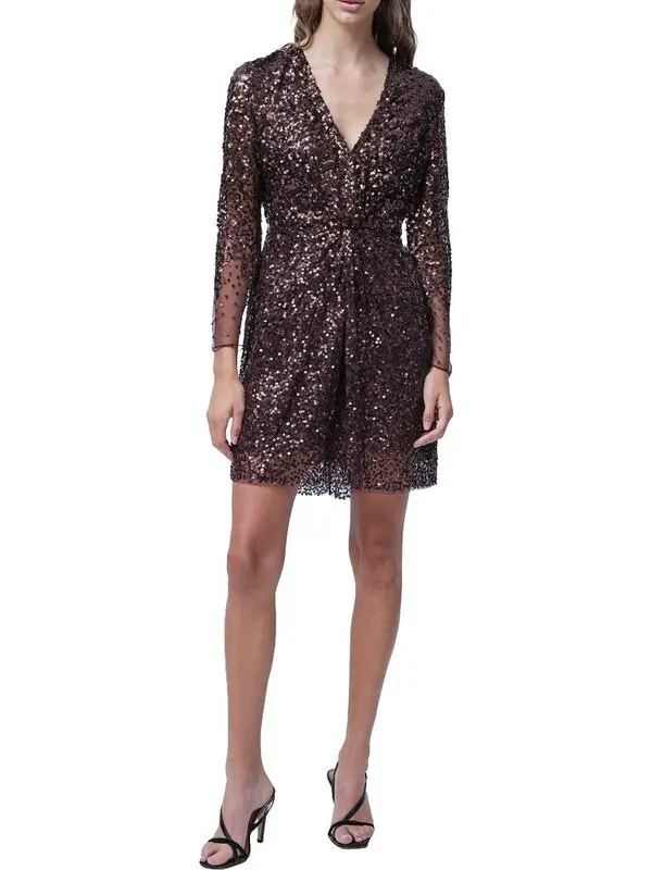 French Connection Emille Sparkle Sequin Sheath Dress - Decadence