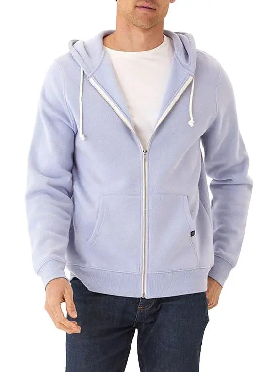 THREADS 4 THOUGHT Trim Fit Heathered Fleece Zip Hoodie - High Tide