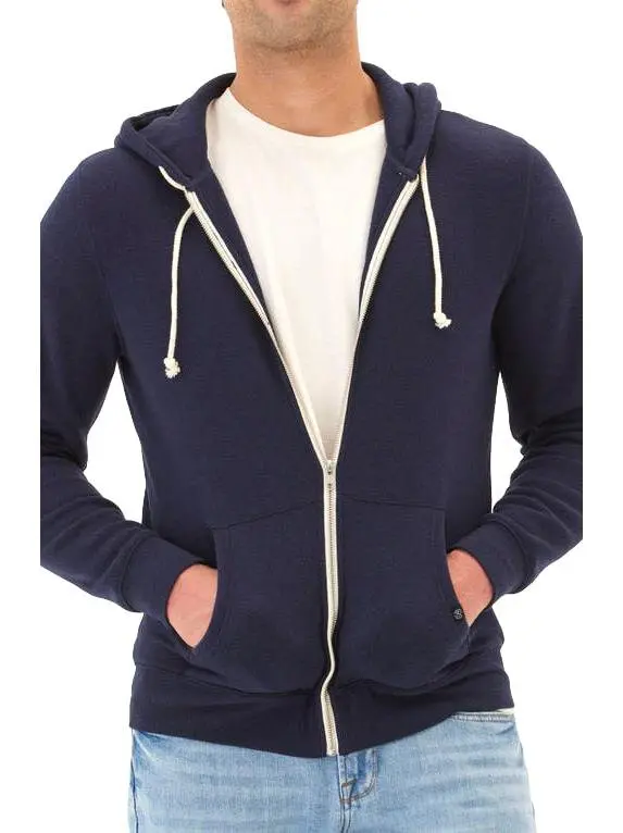 THREADS 4 THOUGHT Trim Fit Heathered Fleece Zip Hoodie - Stargazer