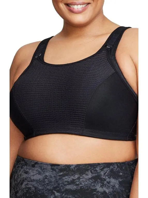 GLAMORISE Custom Control Sports Bra - Solid Black