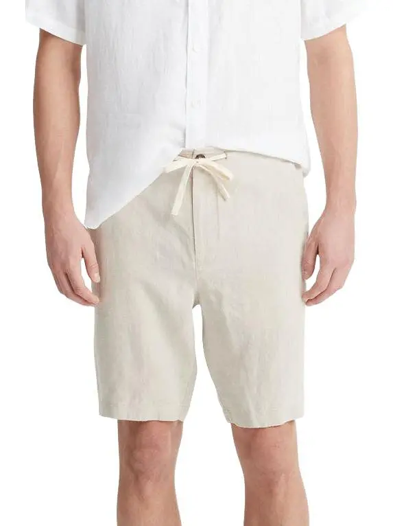 Vince Lightweight Hemp Blend Drawstring Shorts - Pumice Rock