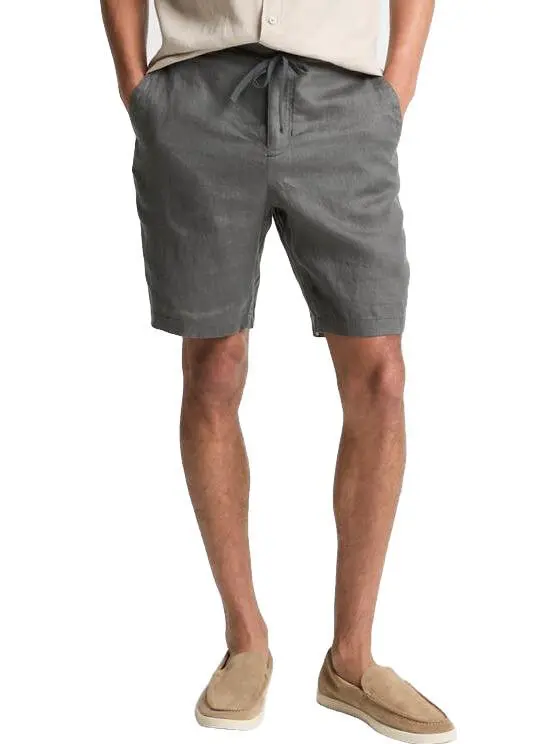 Vince Lightweight Hemp Blend Drawstring Shorts - Slate