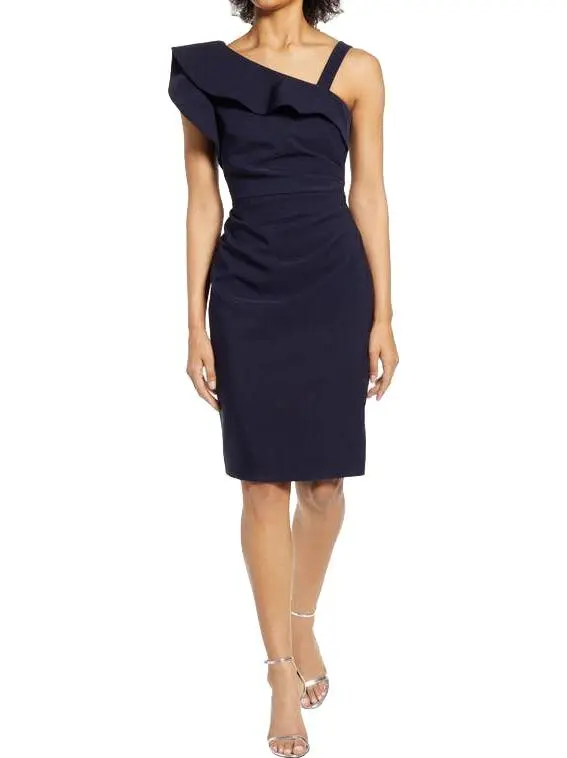 Vince Camuto Asymmetric Body-con Dress - Navy
