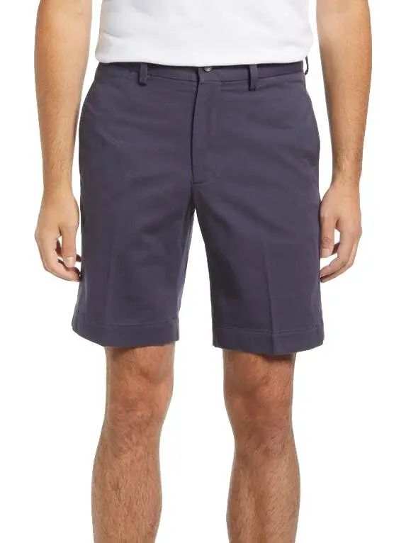 Berle Charleston Khakis Flat Front Chino Shorts - Navy