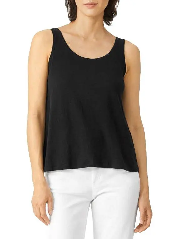 Eileen Fisher Organic Linen Tank - Black