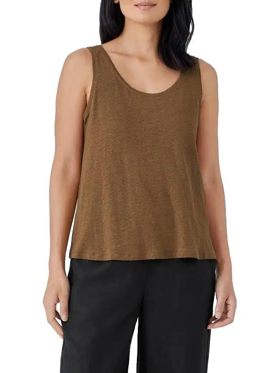 Eileen Fisher Organic Linen Tank - Bronze