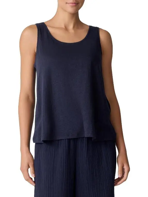 Eileen Fisher Organic Linen Tank - Ink