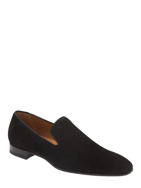 CHRISTIAN LOUBOUTIN Dandelion Venetian Loafer - Black Suede