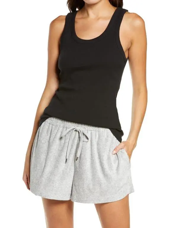 PAPINELLE Ribbed Shelf Bra Tank - Black