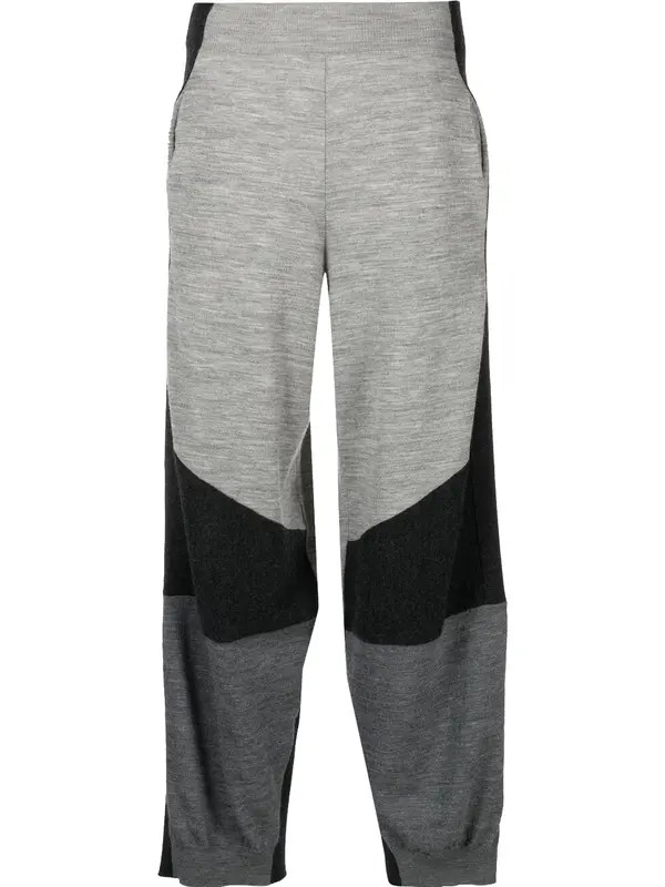 Stella McCartney Colour-block Knitted Trousers - Grey